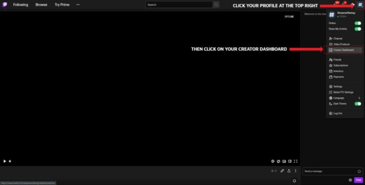 A Quick Way of How to Find Your Twitch Stream Key | StreamerStartup